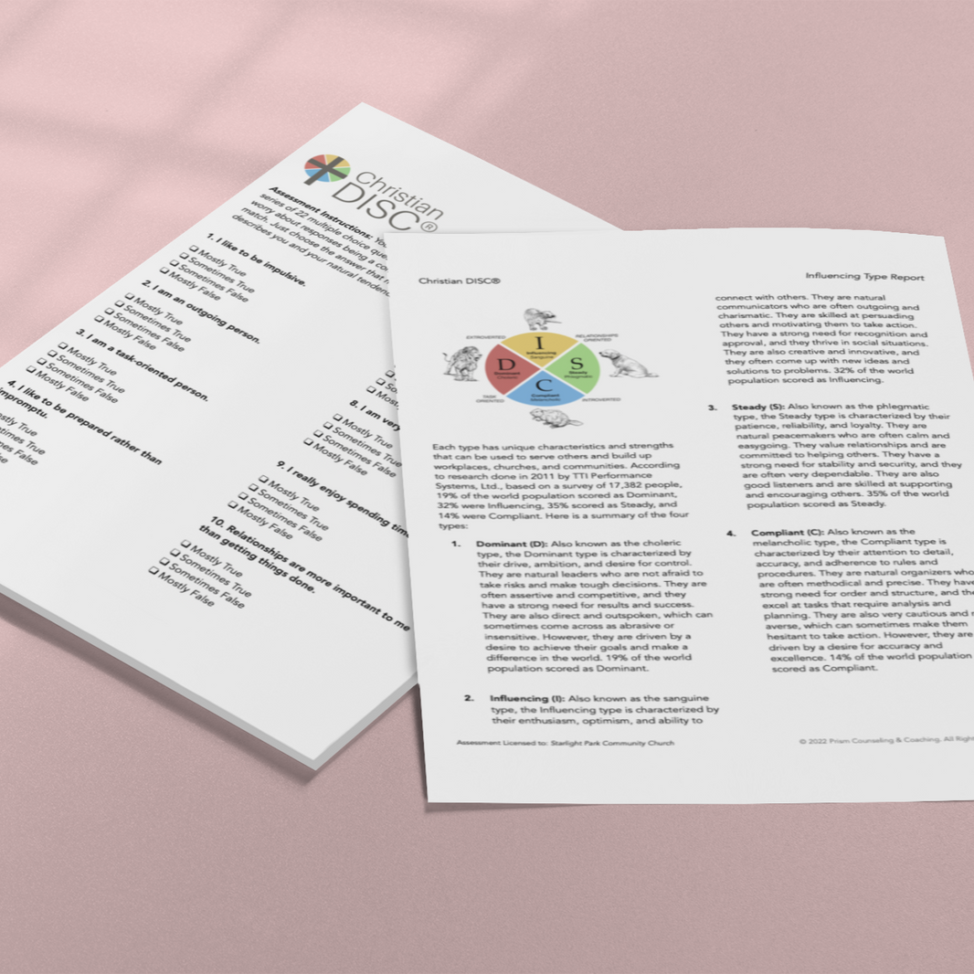 Take Assessment – Christian DISC®